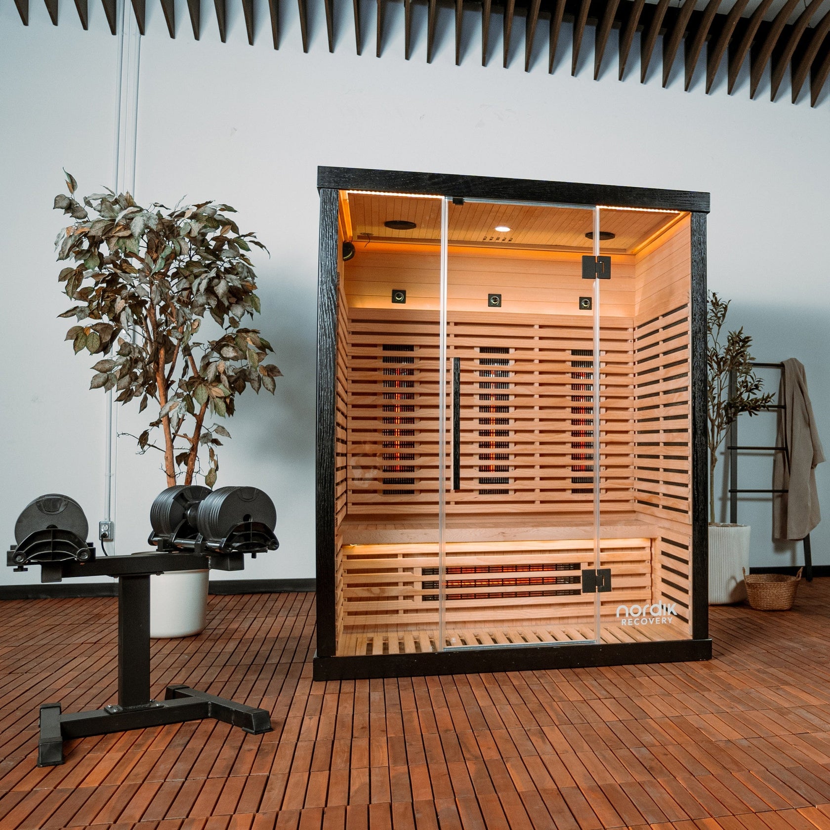 3-Person Full Spectrum Infrared Sauna – Low EMF, Canadian Hemlock ...