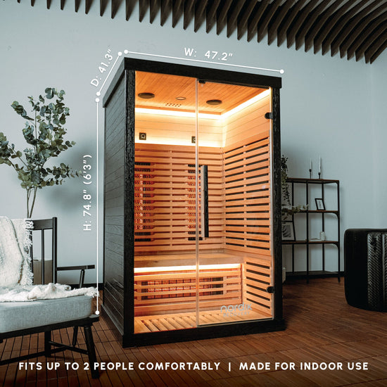 2-Person Full Spectrum Infrared Sauna – Low EMF, Canadian Hemlock ...